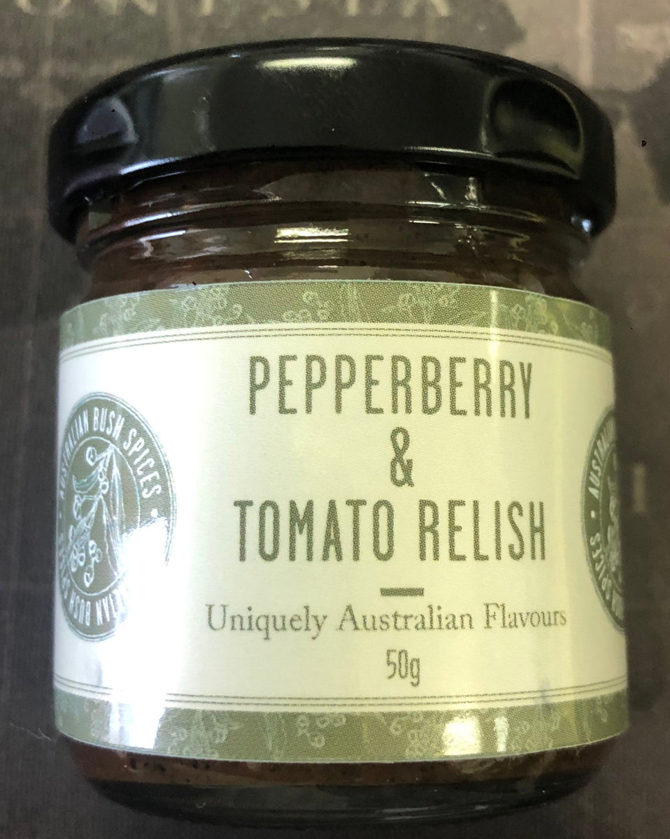 Bush Spices PEPPERBERRY & TOMATO RELISH - Australian Relish - Bush ...